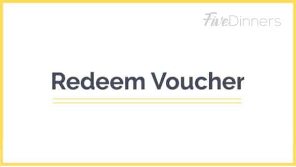 Redeem your Groupon voucher below – Five Dinners Meal Planner
