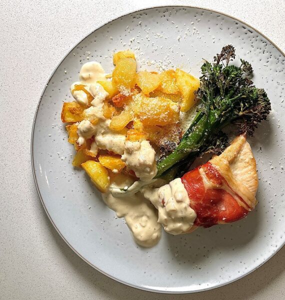 Chicken in Serrano Ham with Parmesan Potatoes – Five Dinners Meal Planner